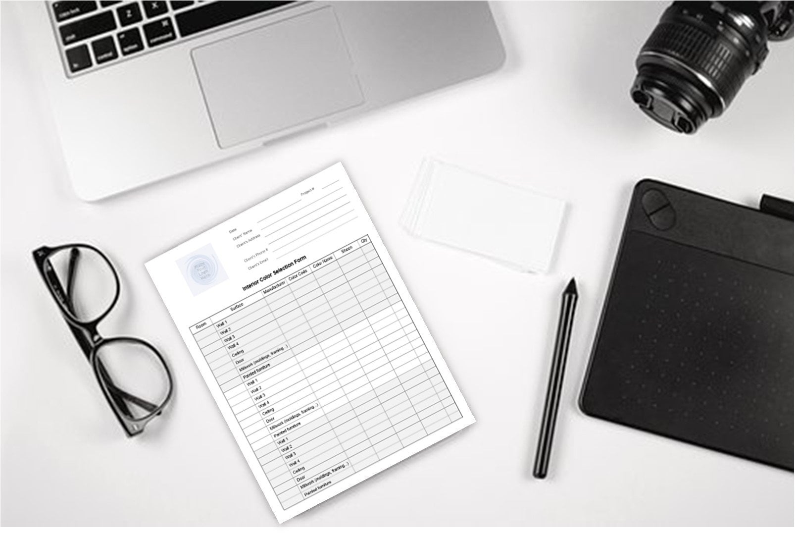 Interior Paint Color Selection Form. Color Tracker, Home Paint Color ...