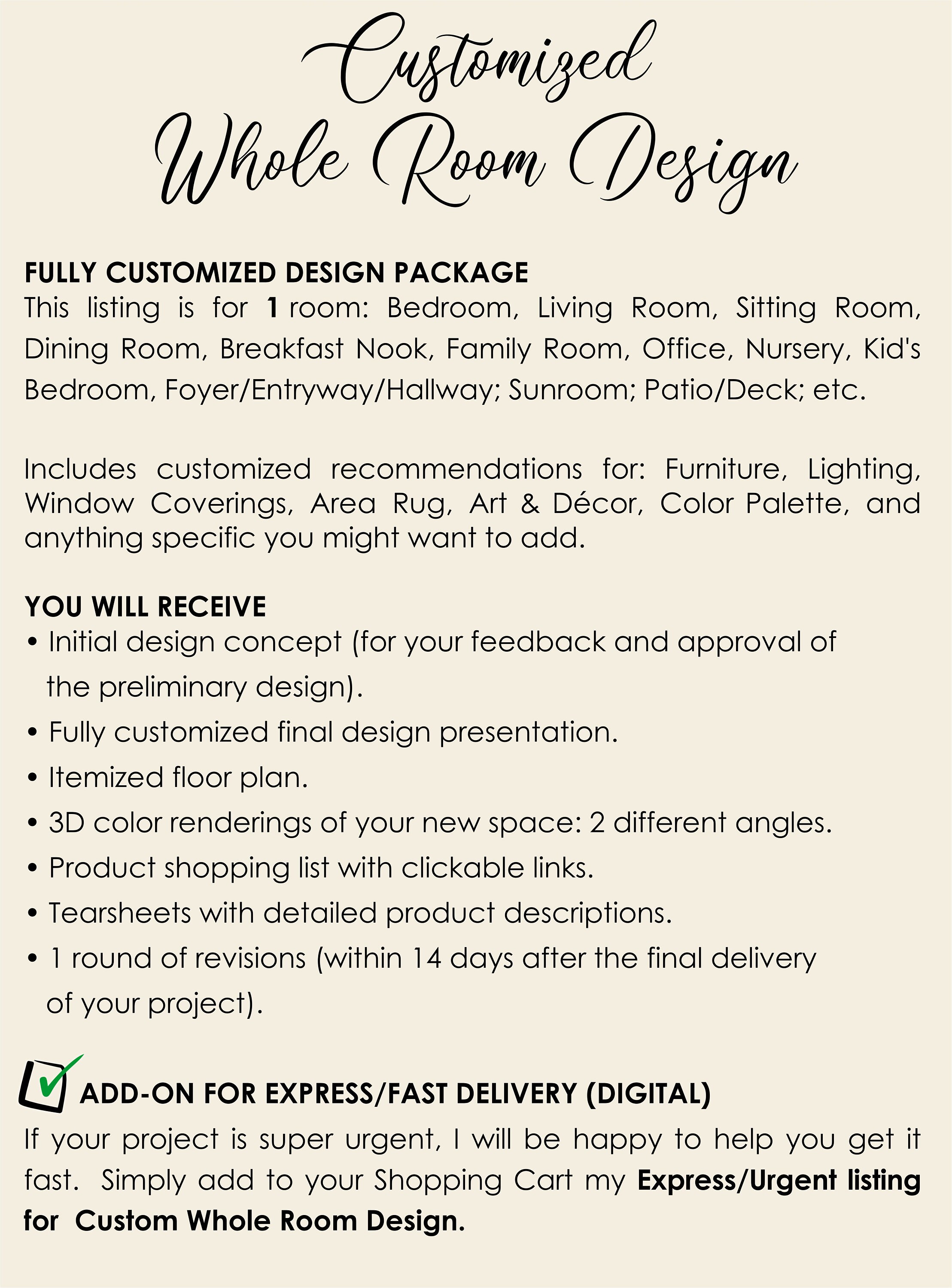 1-room Online Interior Design Services Room Layout. Custom Online ...