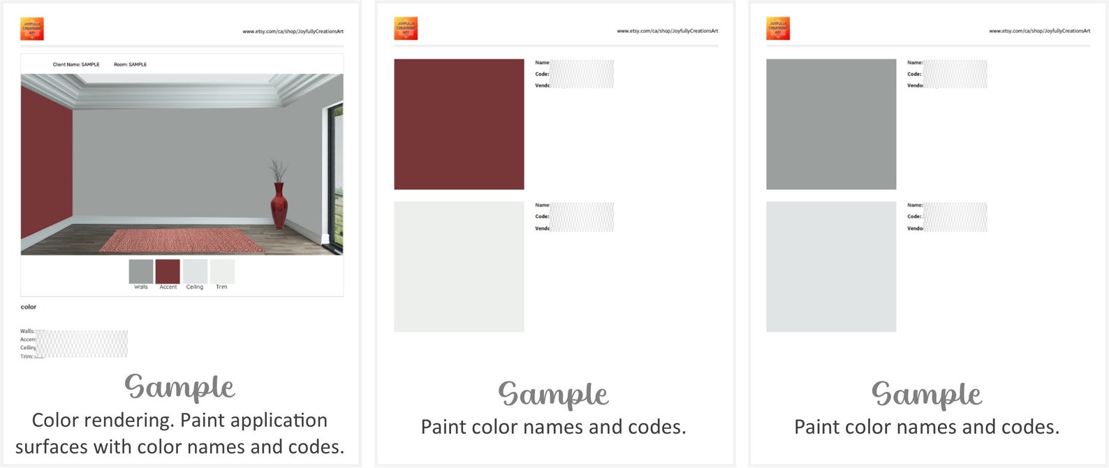 Interior Home Paint Colors. Personalized Custom-made Paint | Etsy