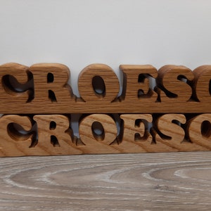 Wooden Croeso Sign, Welsh Signs, Handmade Gifts, Welsh Gifts, Welsh ...