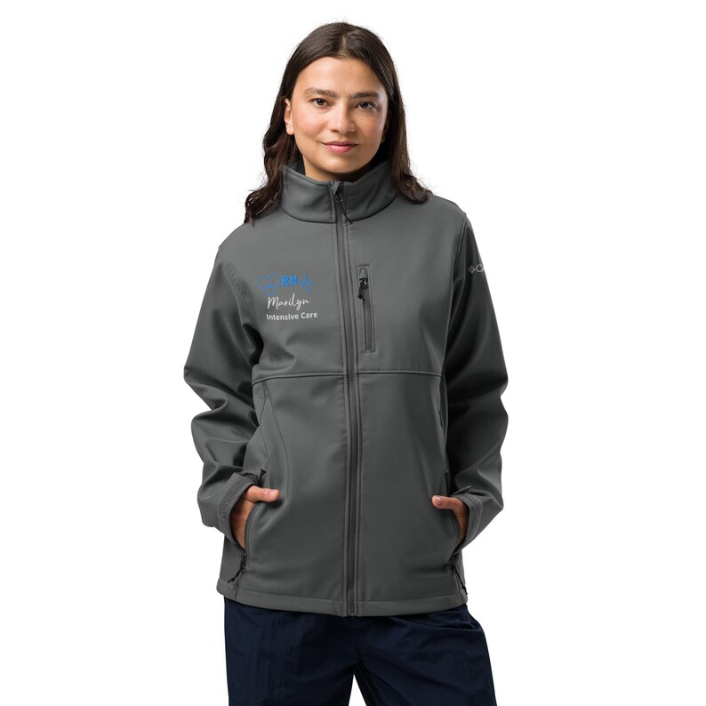 Custom Embroidered Columbia Soft Shell Jacket, Personalized Nurse Gift ...