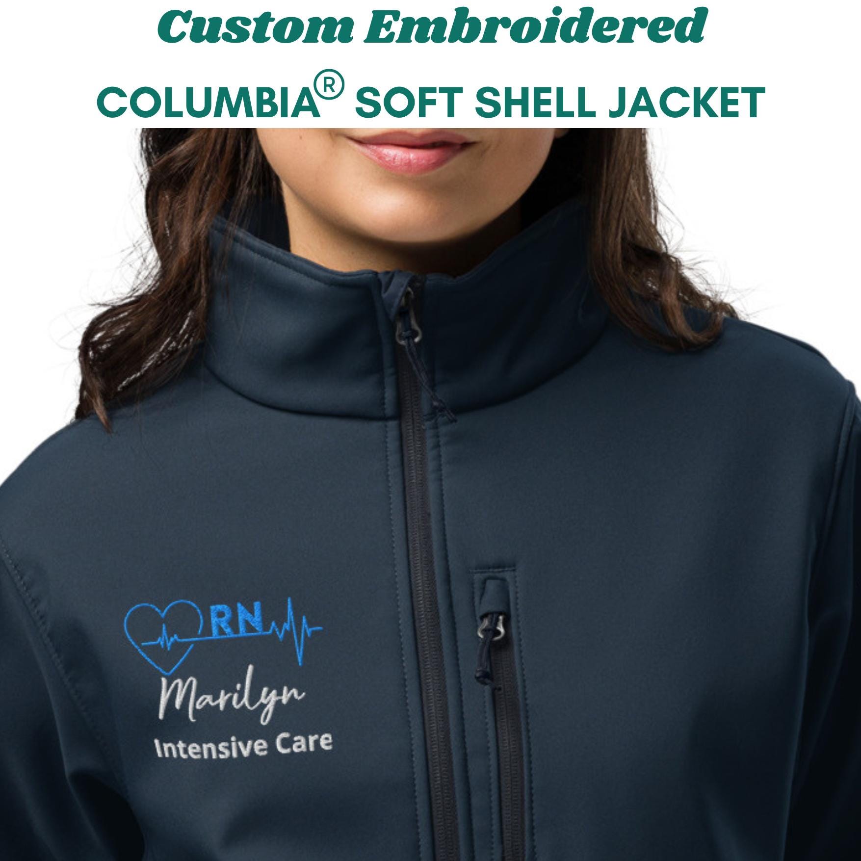 Nurse Custom Embroidered Jacket, Columbia Soft Shell Full Zip ...