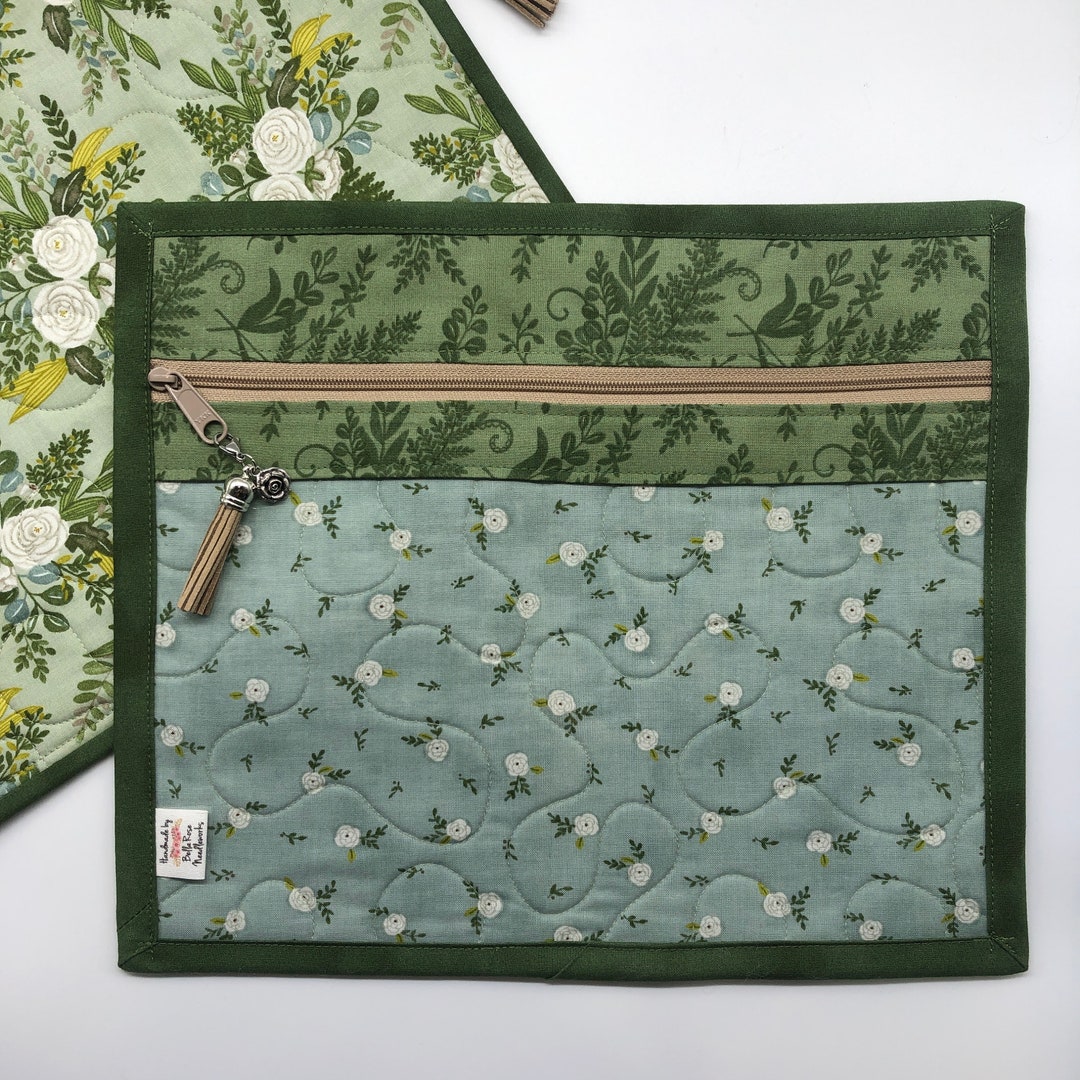 Happiness Blooms Quilted Project Bag Cross Stitch Project Bag Craft ...