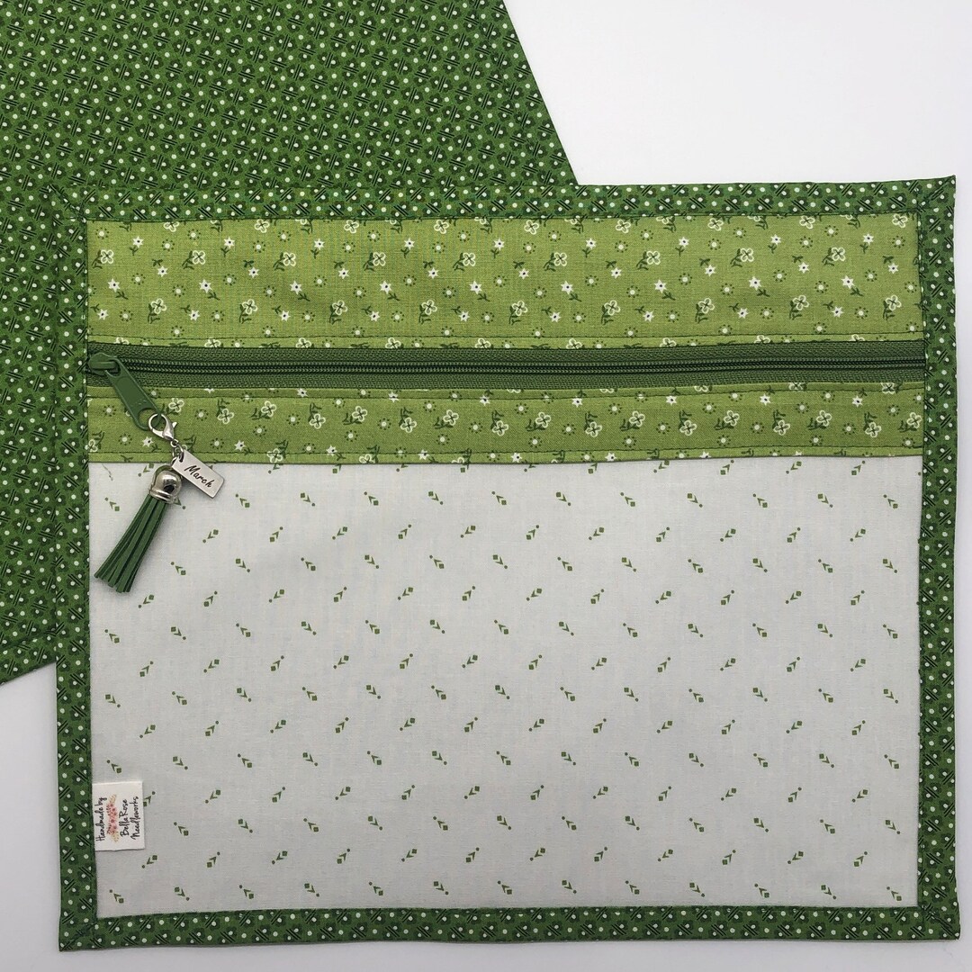 March Project Bag Cross Stitch Project Bag Craft Organizer Vinyl ...