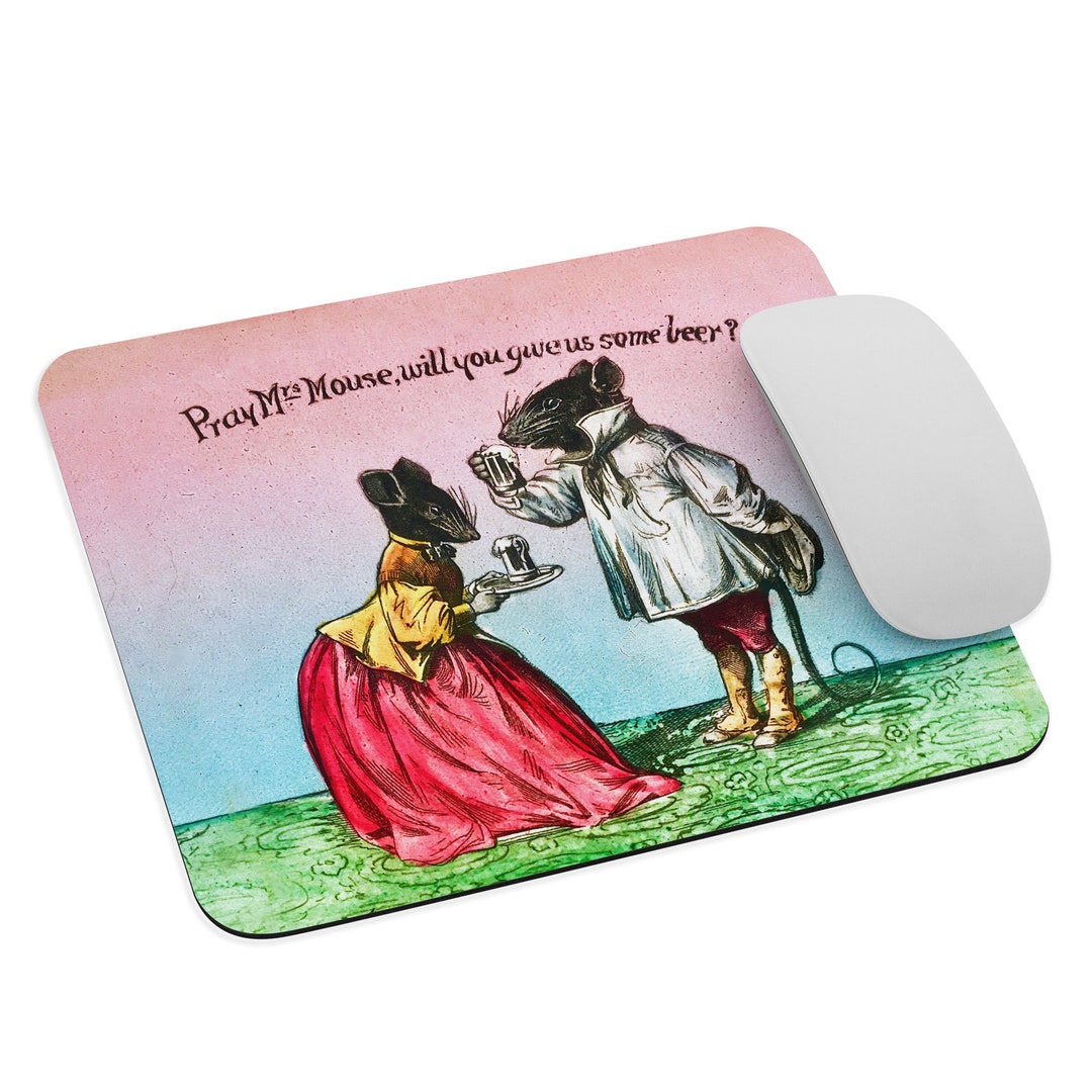 Mouse Mouse Pad | Mouse and Beer Mouse Pad | Cute Mouse Pad | Image ...
