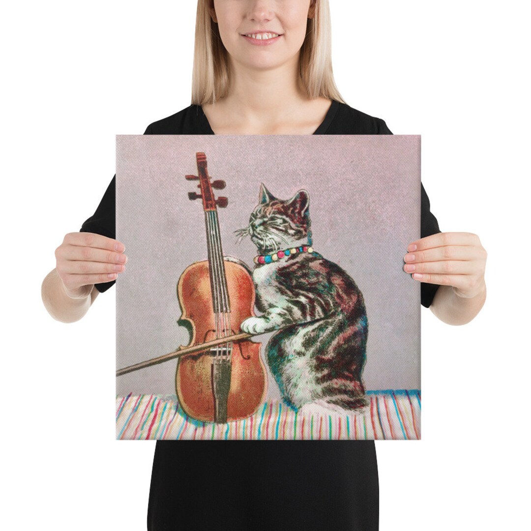 Cat and the Fiddle Wall Print | Cat Wall Art | Cat Wall Print | Cat and ...