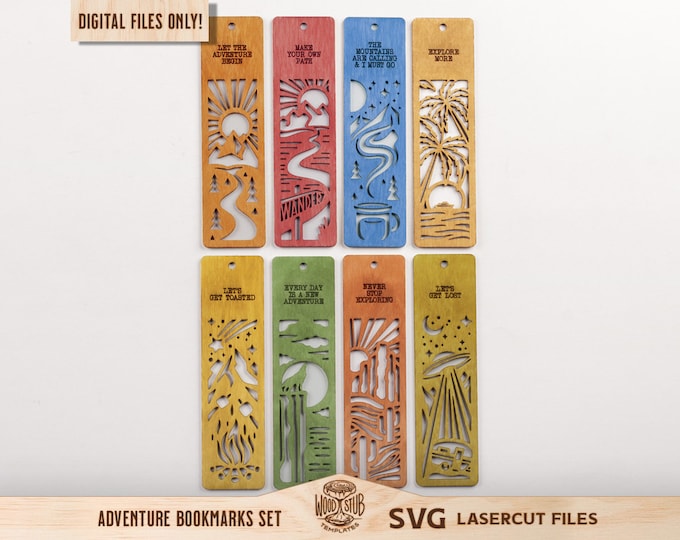 Bookmarks SVG, Bookmark SVG, Bookmark Laser File, Bookmark Glowforge ...