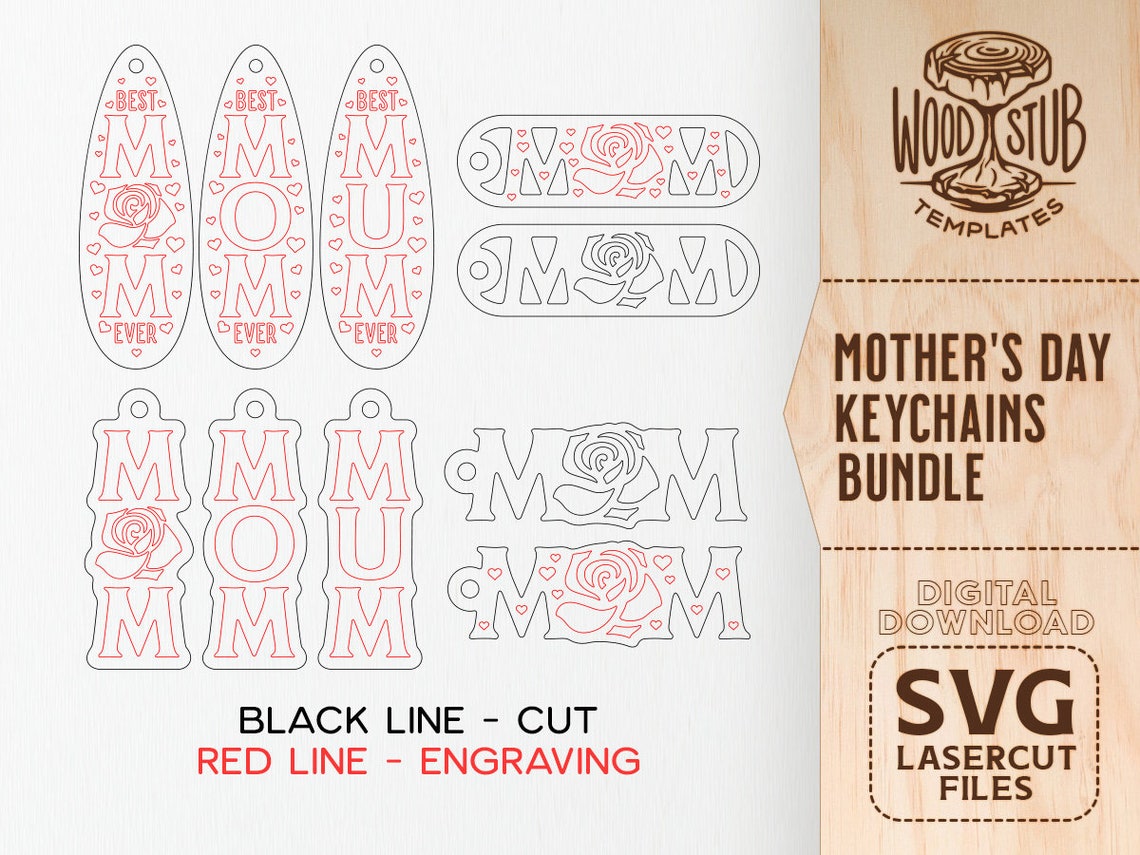 Mothers Day SVG Mom SVG Mom Keychain SVG Keychain Svg - Etsy