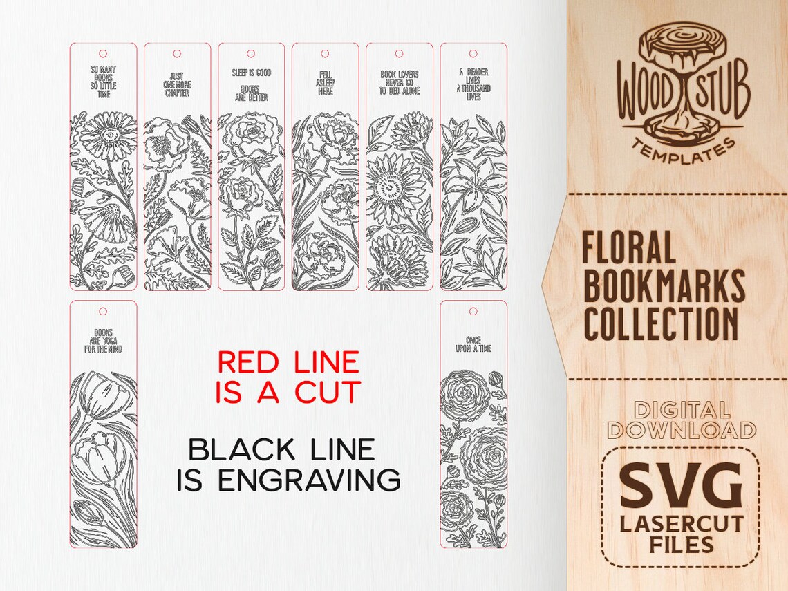 Bookmarks SVG Bookmark SVG Bookmark Laser File Bookmark - Etsy