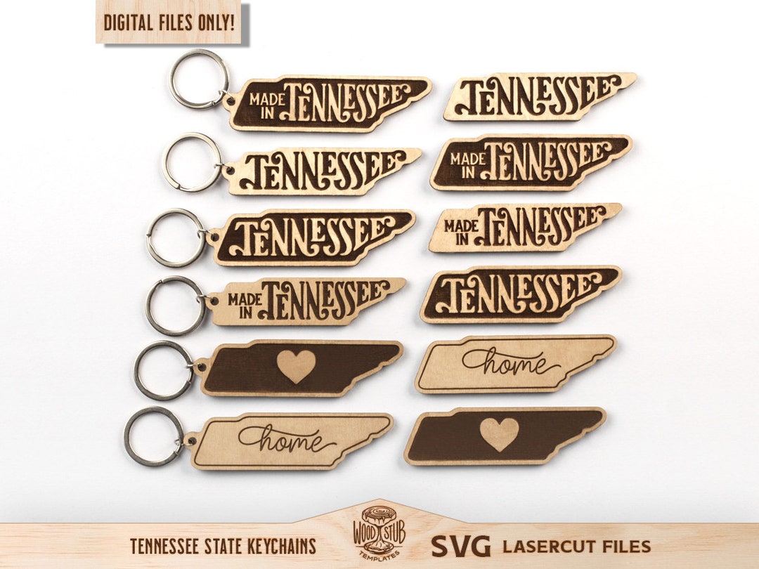 Tennessee SVG, Tennessee Keychain SVG, Tennessee Glowforge SVG ...