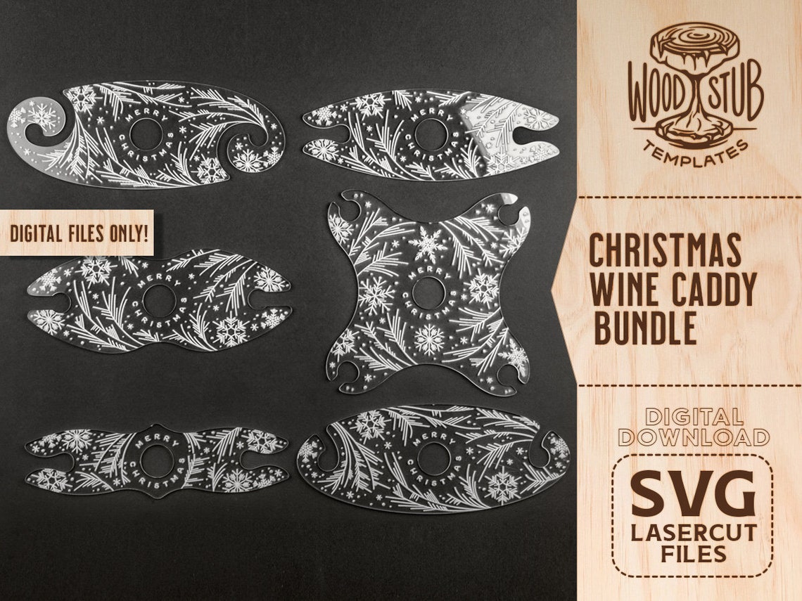 Wine Caddy SVG Bundle Wine Holder SVG Wine Glass Holder - Etsy