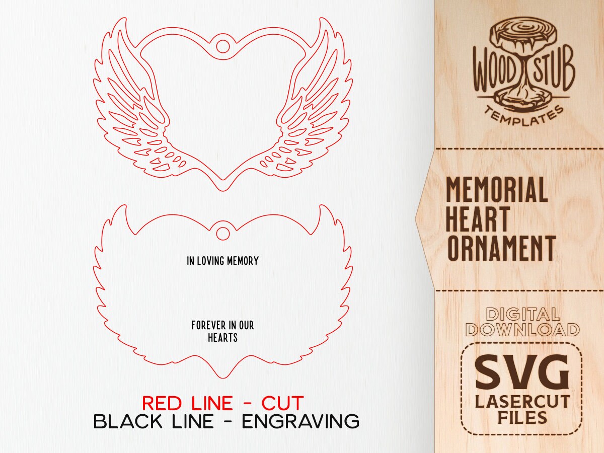Memorial SVG Memorial Ornament Memorial Gift Memorial Laser - Etsy