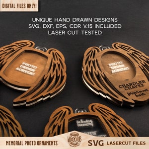 Memorial SVG, Memorial Ornament, Memorial Gift, Memorial Laser File ...