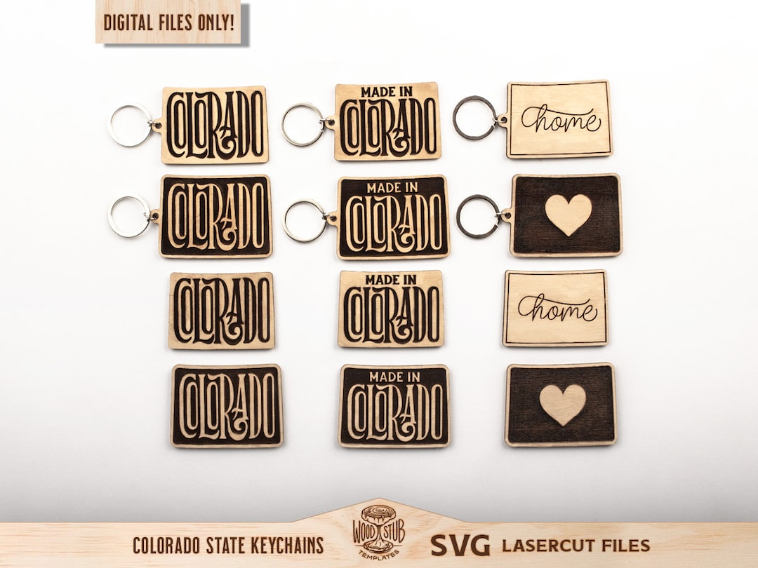 Colorado Keychain SVG Laser Cut Files: Home Sign (digital Download) - Etsy