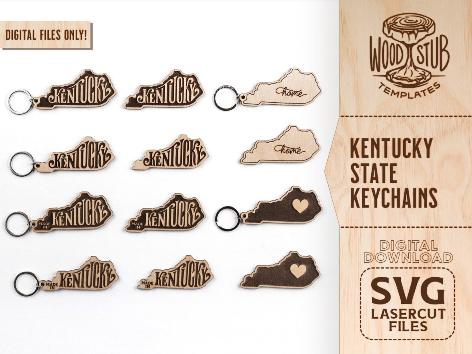 Kentucky SVG Kentucky Keychain SVG Kentucky Glowforge SVG - Etsy