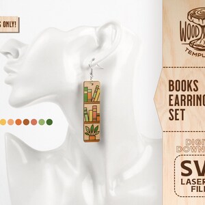 Earrings SVG, Books Earrings SVG, Book Lover SVG, Book Lover Gift, Book ...