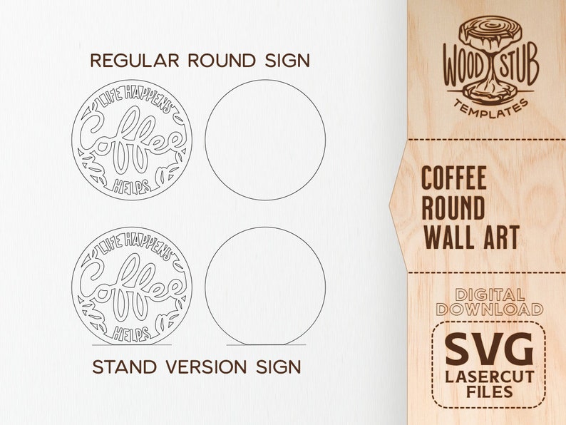 Coffee Sign SVG: Laser Cut File, Coffee Quote (digital Download) - Etsy