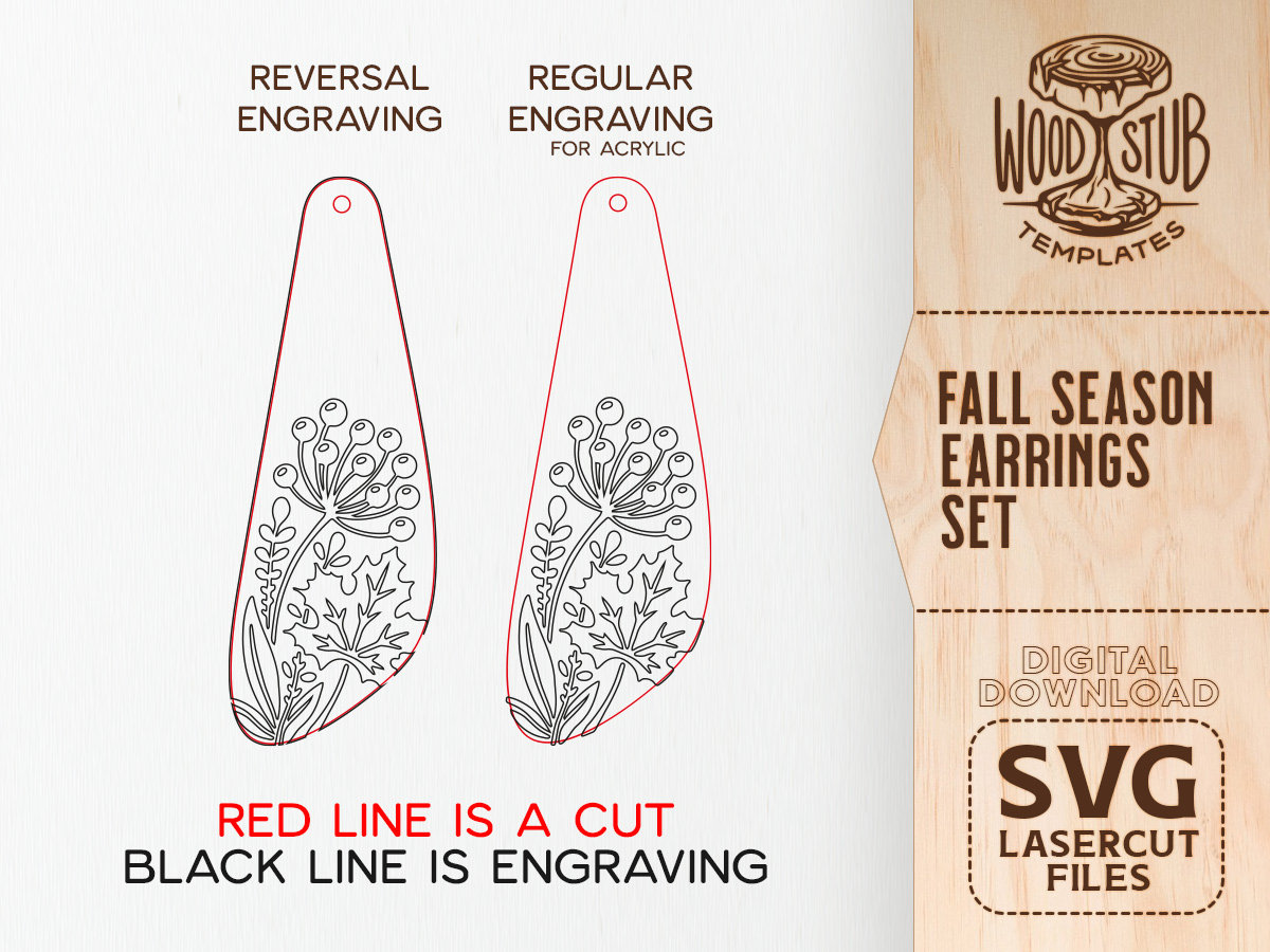 Fall Earrings SVG, Fall Earrings, Earrings SVG, Flower Earrings Svg ...
