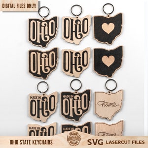 Ohio SVG, Ohio Keychain SVG, Ohio Glowforge SVG, Ohio Home Sign, Ohio ...