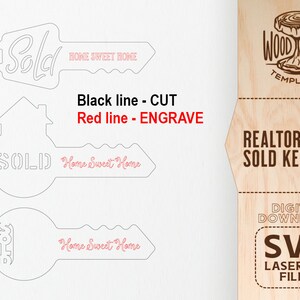 Sold Key SVG Realtor SVG Glowforge Sold Key New Home Key - Etsy