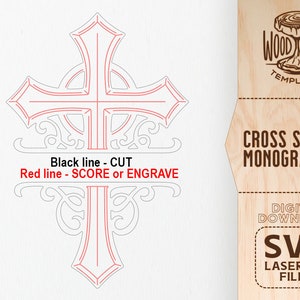 Cross SVG, Cross Monogram SVG, Split Letter Cross, Cross Split SVG ...