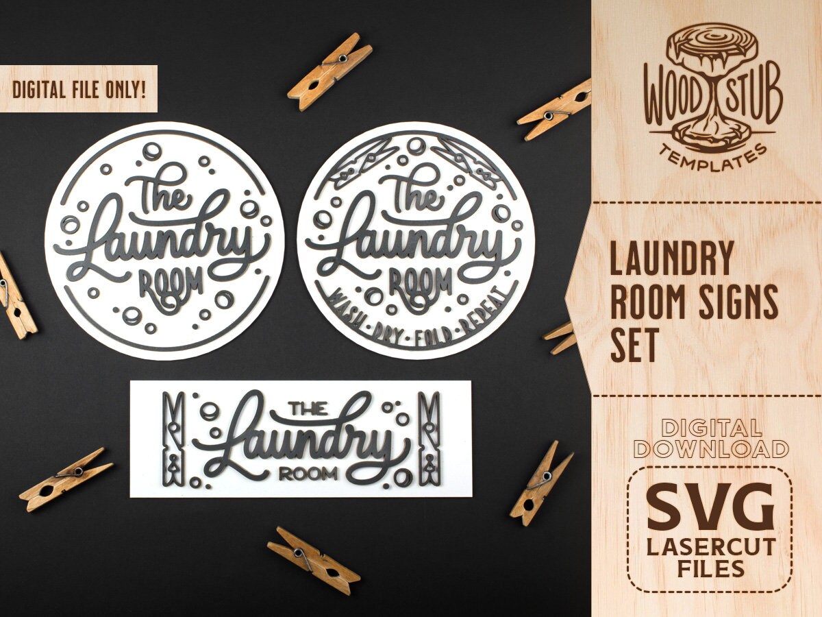 Laundry Room SVG Laundry Sign SVG Laundry Laser File - Etsy