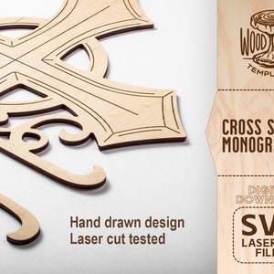 Cross SVG, Cross Monogram SVG, Split Letter Cross, Cross Split SVG ...