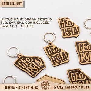Georgia Keychain SVG: Laser Cut Files (digital Download) - Etsy