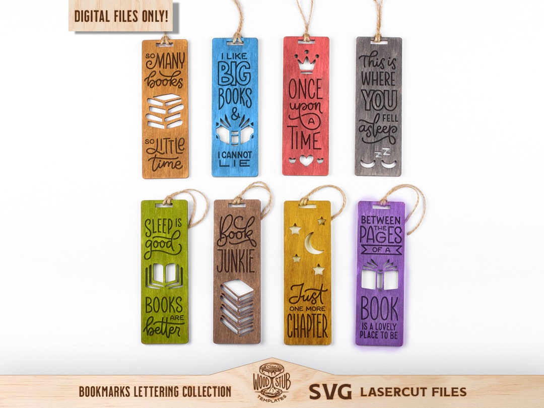 Bookmarks Bundle SVG, Bookmark SVG, Bookmark Laser File, Bookmark ...