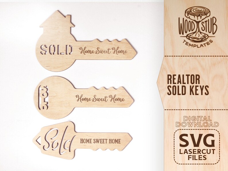 Sold Key SVG Realtor SVG Glowforge Sold Key New Home Key - Etsy