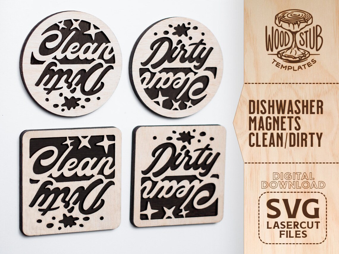 Clean Dirty SVG Dishwasher Magnet Dishwasher SVG Clean | Etsy