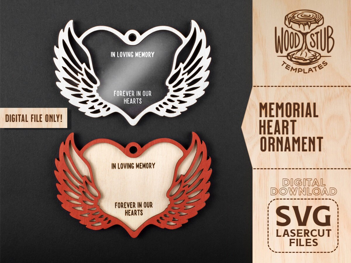 Memorial SVG Memorial Ornament Memorial Gift Memorial Laser - Etsy