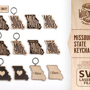 Missouri SVG Missouri Keychain SVG Missouri Glowforge SVG - Etsy