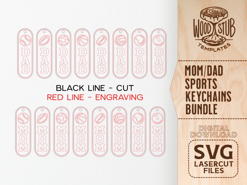 Sports Keychain SVG Keychain SVG Sports Mom SVG Sports Dad - Etsy