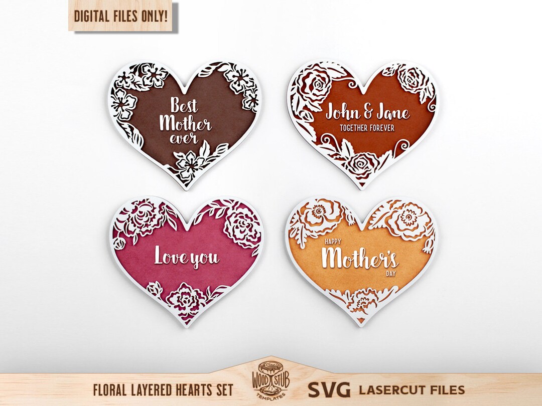 Floral Heart SVG, Valentine SVG, Valentines Day Gift, Mothers Day SVG ...