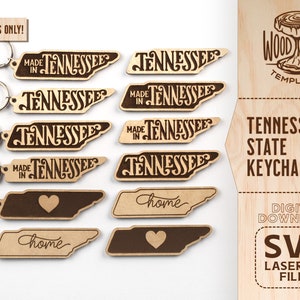 Tennessee SVG Tennessee Keychain SVG Tennessee Glowforge - Etsy