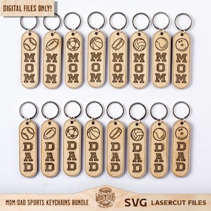 Sports Keychain SVG, Keychain SVG, Sports Mom SVG, Sports Dad Svg ...