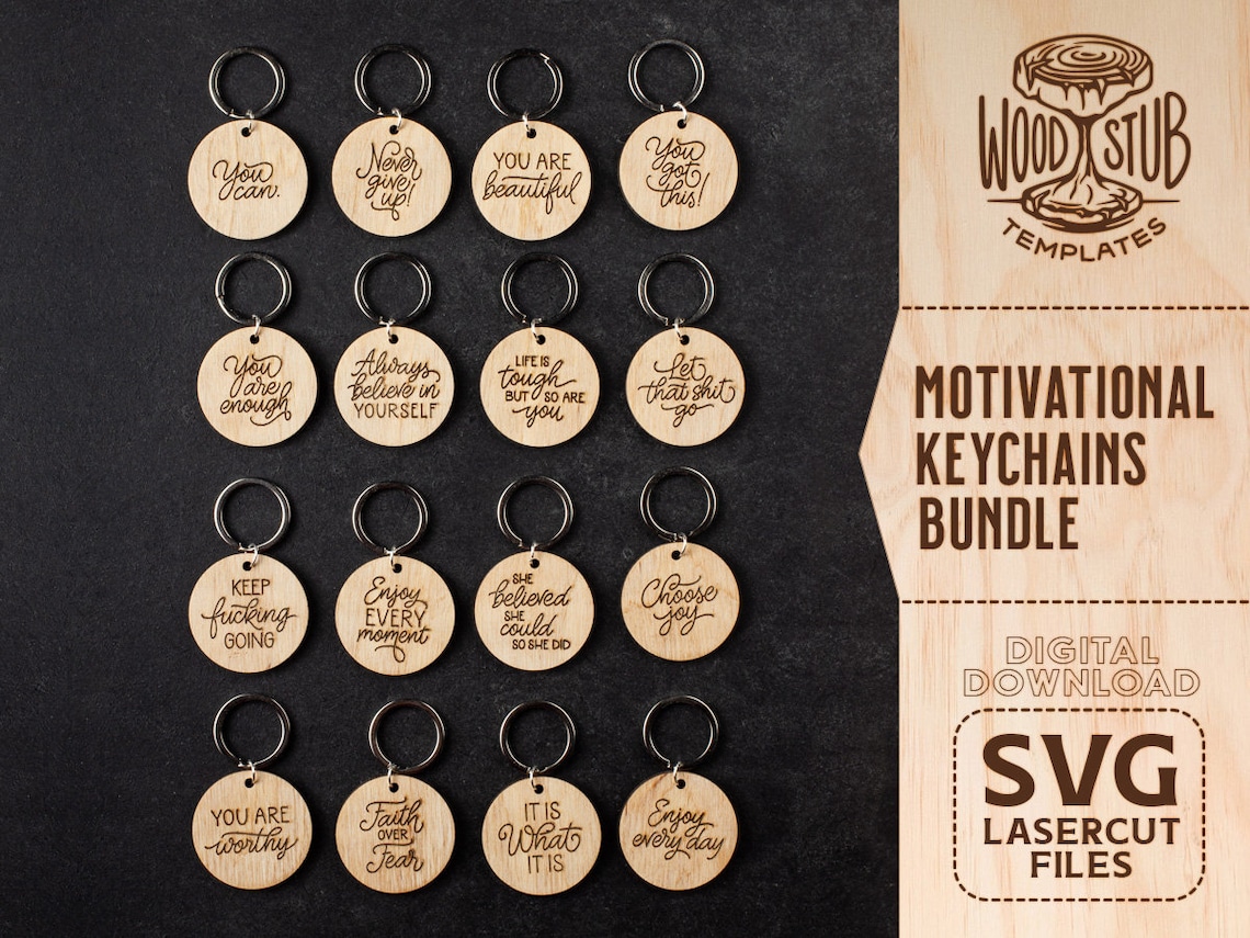 Motivational Keychain SVG Keychain SVG Motivational SVG - Etsy