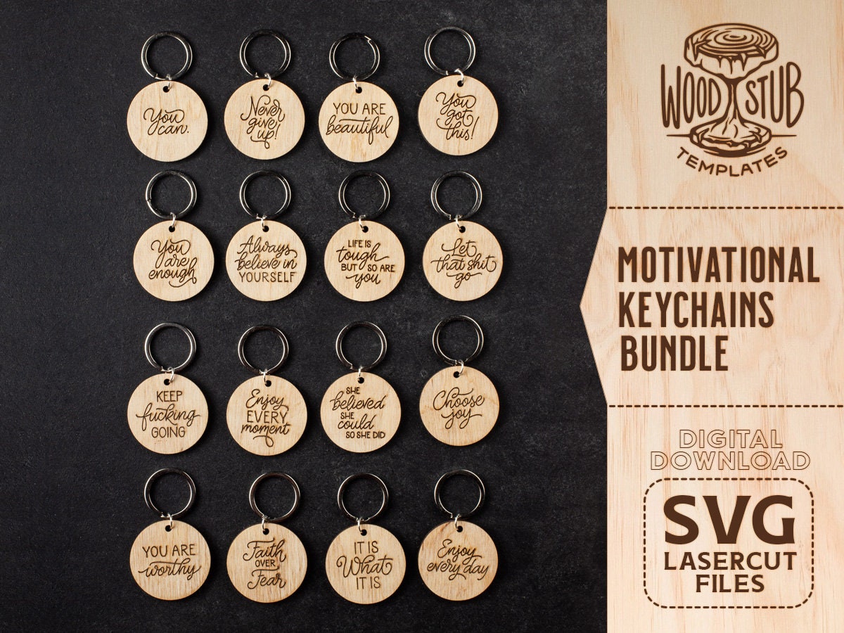 Motivational Keychain SVG Keychain SVG Motivational SVG - Etsy