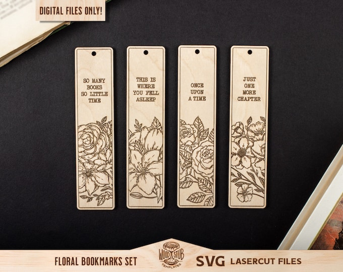 Bookmarks SVG, Bookmark SVG, Bookmark Laser File, Bookmark Glowforge ...