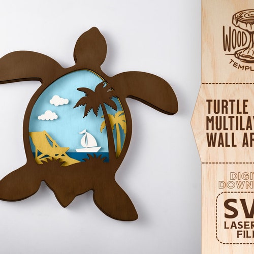 3D Turtle SVG Layered Turtle SVG Sea Turtle Svg Turtle Wall - Etsy Canada