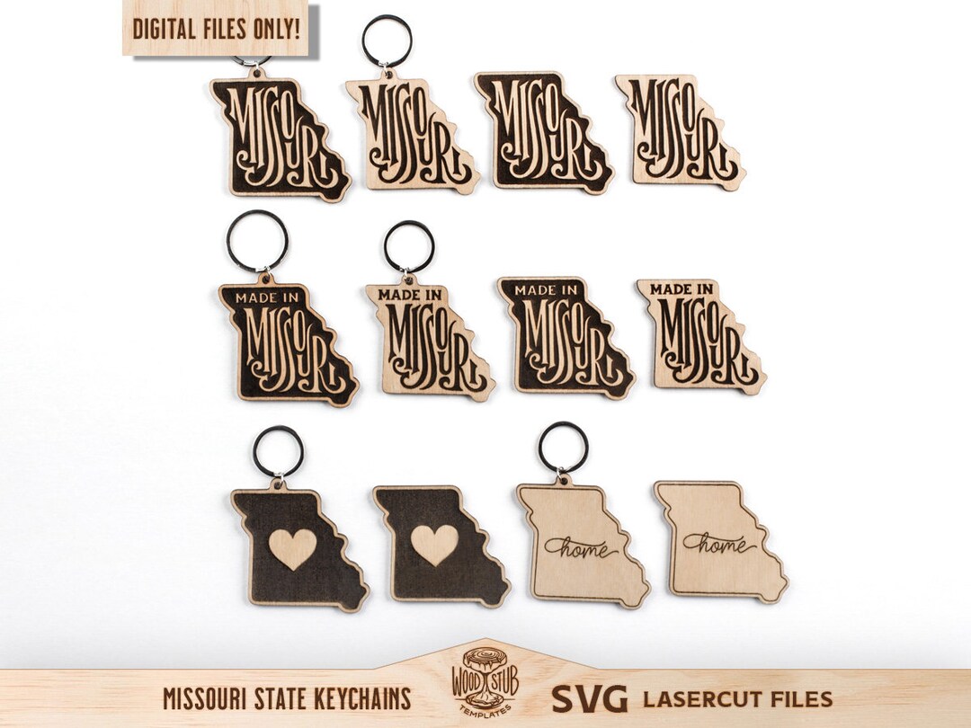 Missouri SVG, Missouri Keychain SVG, Missouri Glowforge SVG, Missouri ...