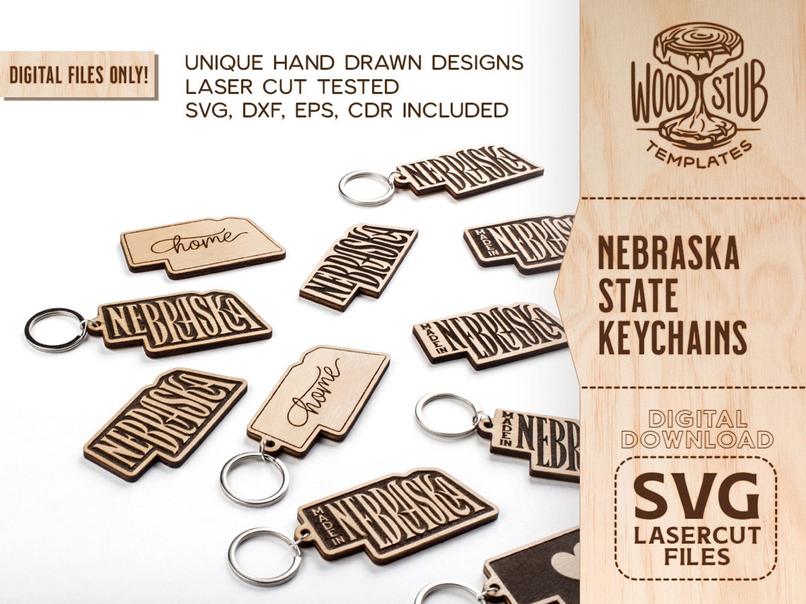 Nebraska SVG Nebraska Keychain SVG Nebraska Glowforge SVG - Etsy
