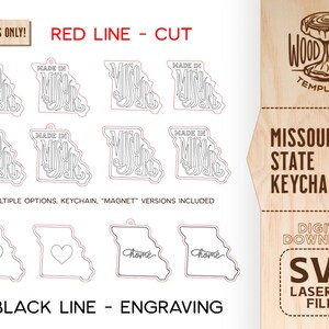 Missouri SVG, Missouri Keychain SVG, Missouri Glowforge SVG, Missouri ...