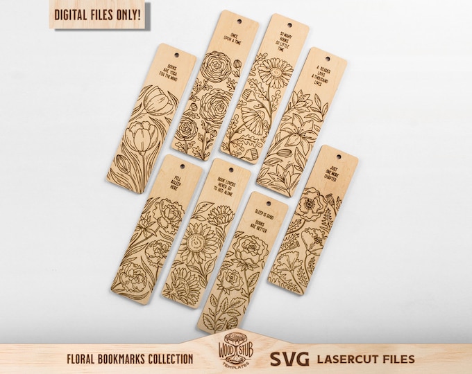 Bookmarks SVG, Bookmark SVG, Bookmark Laser File, Bookmark Glowforge ...
