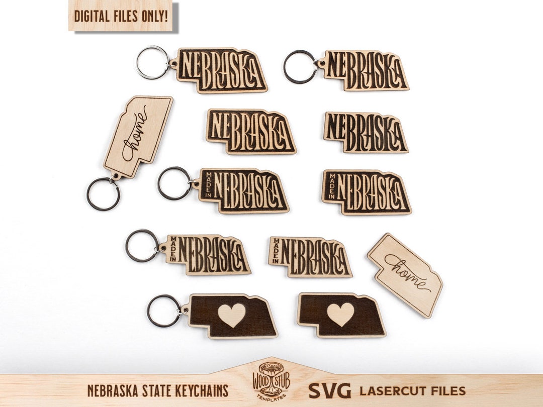 Nebraska SVG, Nebraska Keychain SVG, Nebraska Glowforge SVG, Nebraska ...