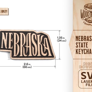 Nebraska SVG, Nebraska Keychain SVG, Nebraska Glowforge SVG, Nebraska ...