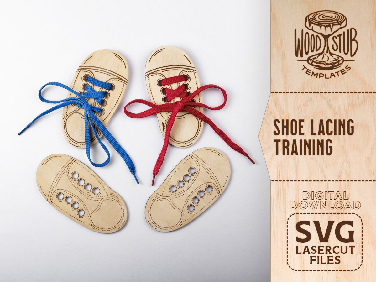 Shoe Lacing SVG Lacing Shoe SVG Tying Practice Montessori - Etsy