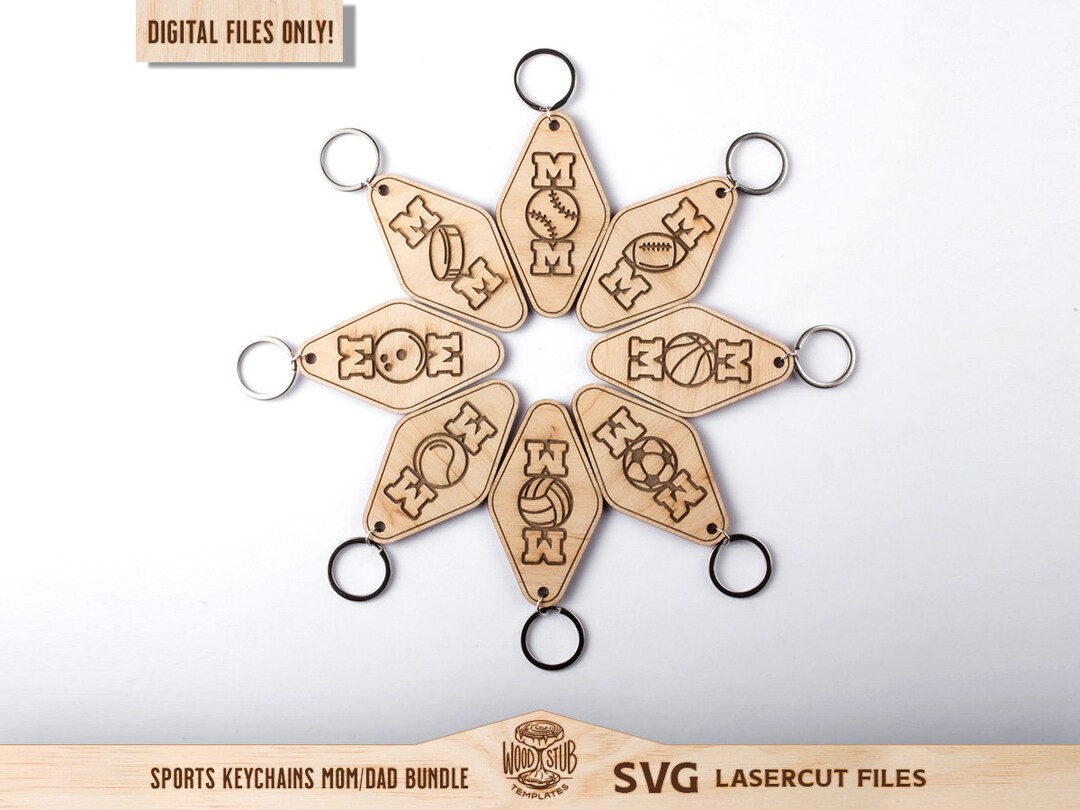 Sports Keychain SVG, Keychain SVG, Sports Mom SVG, Sports Dad Svg ...