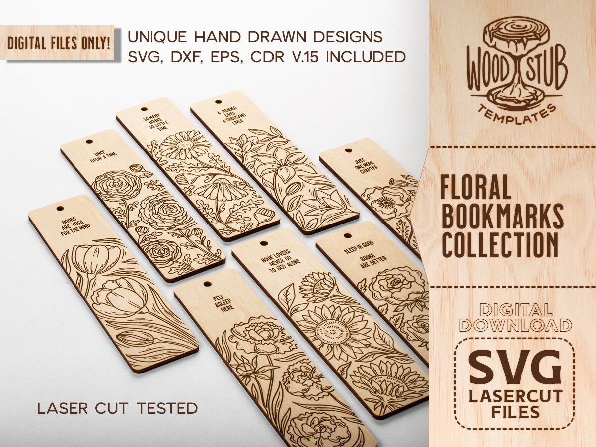 Bookmarks SVG Bookmark SVG Bookmark Laser File Bookmark - Etsy
